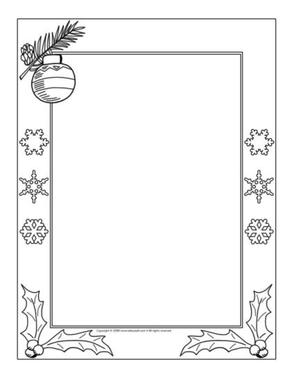 Photo frame coloring pages