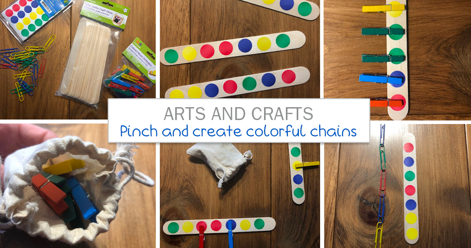 Pinch and create colorful chains - Arts and crafts - Educatall